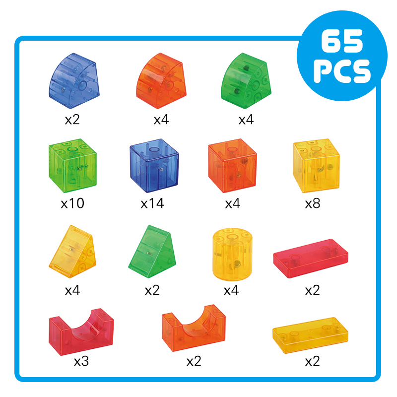 65Pcs Educational Free Play Magnetic Cube for Kids