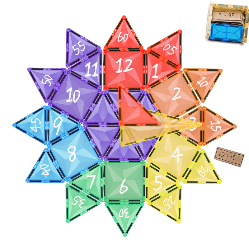 Diamond and star design Magnetic Tiles